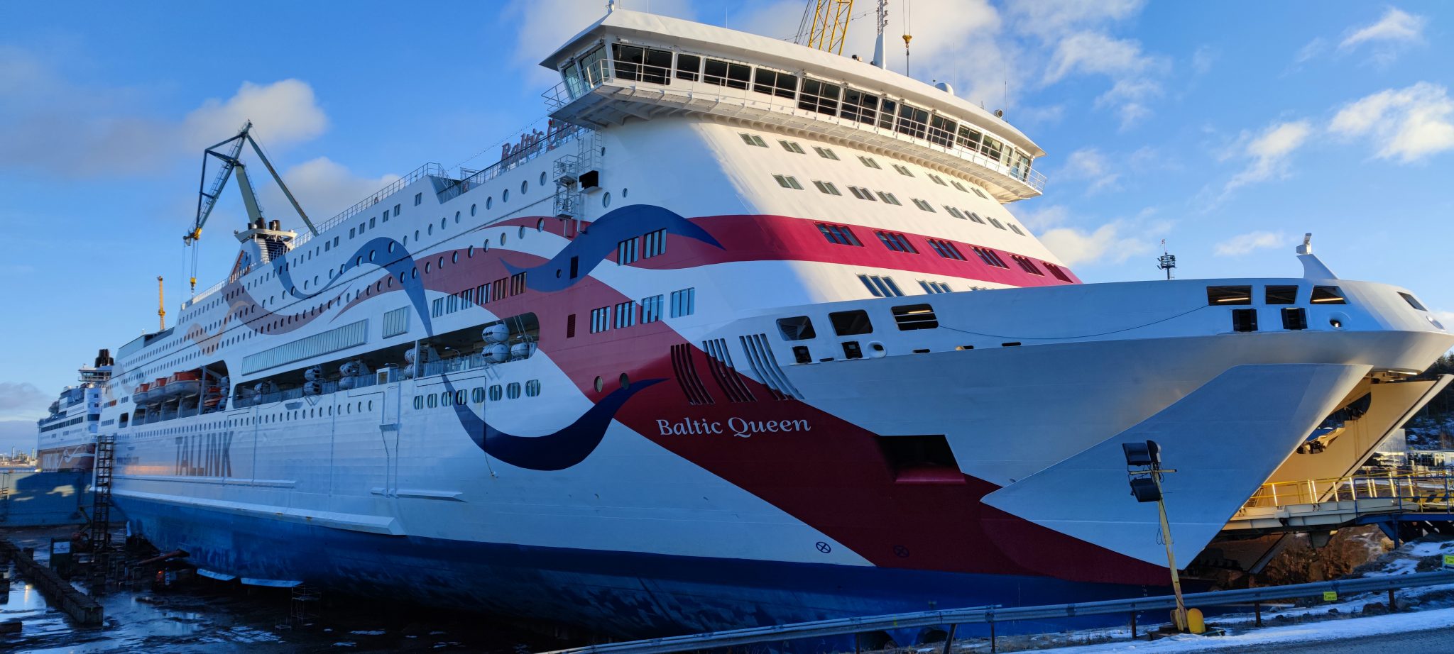 Tallink Grupp`s roro/ passenger vessel Baltic Queen underwent her ...